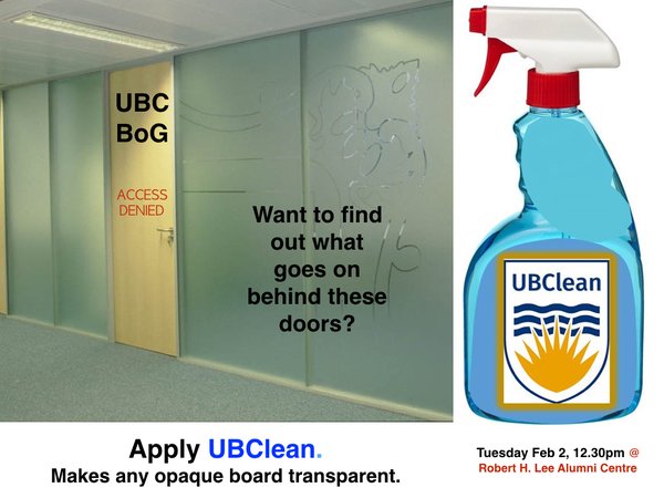Together we can make UBC transparent and accountable | Piece of Mind